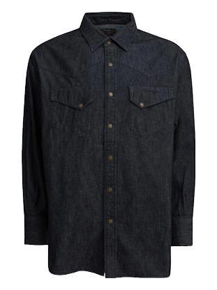 BEAMS Western Double Dye Shirt - Blue