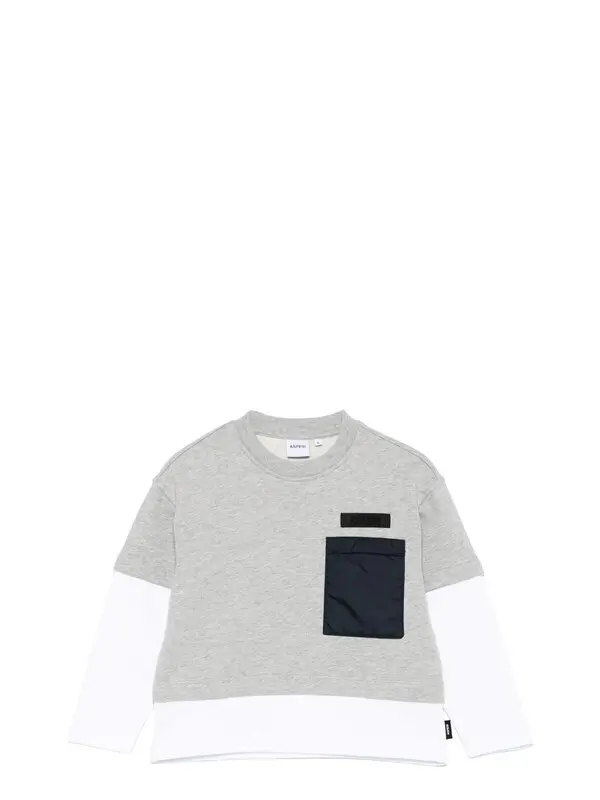 Aspesi Panelled Crewneck Sweatshirt - Grey