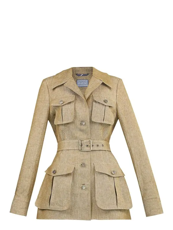 Lena Hoschek Cassia Linen Jacket - Tan
