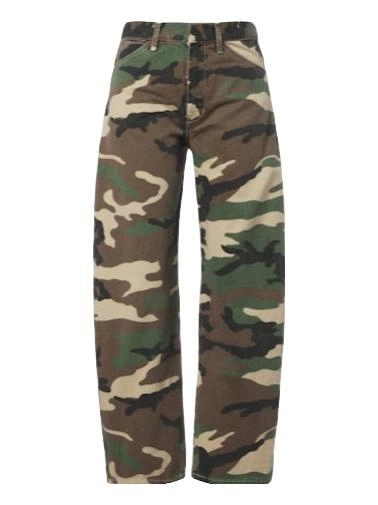 NILI LOTAN Tribeca Camouflage Barrel-leg Jeans - Green