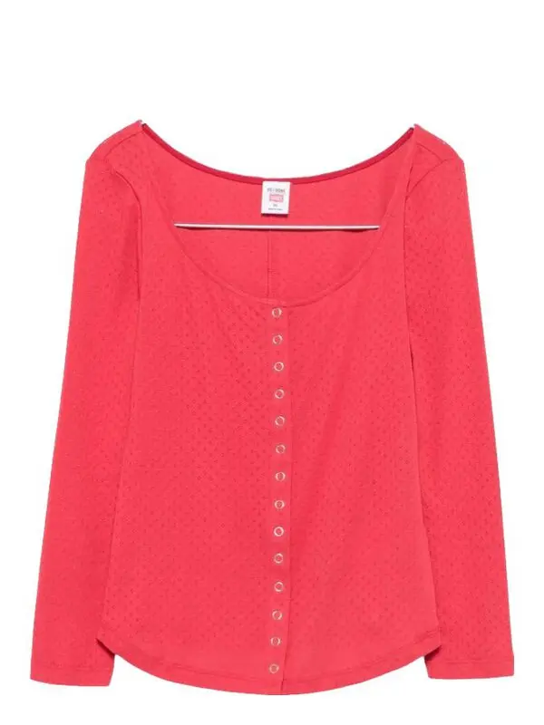 RE/DONE Crew-neck Cardigan - Red