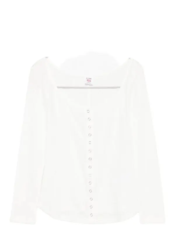 RE/DONE Long-sleeve Cardigan With Snap-button Closure - No