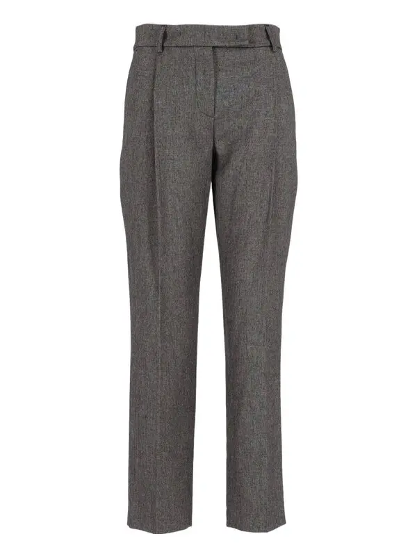 AL DUCA DAOSTA 1902 Belted Straight-leg Trousers - Antra Grey