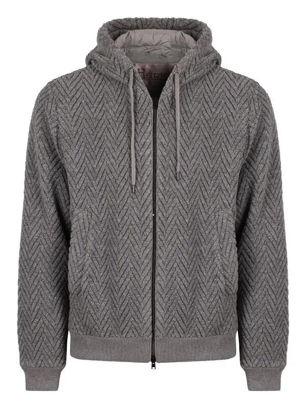 Herno Zip-up Hooded Jacket - Gray