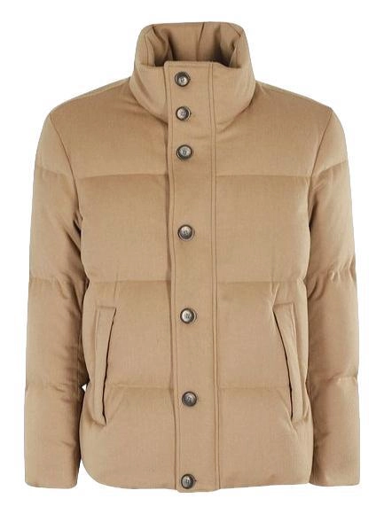 Herno Padded High Neck Coat - Camel