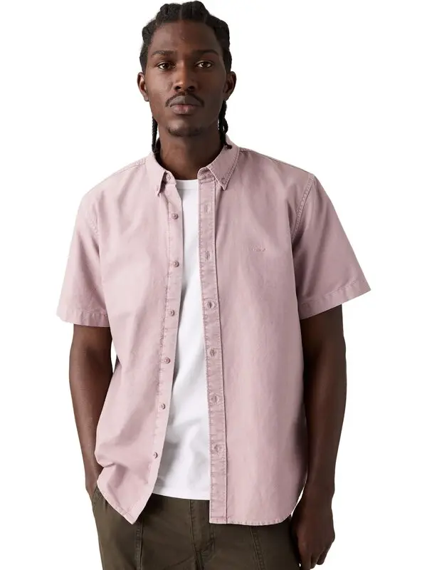 LEVI'S Authentic Button-down Garment Dye Short-sleeve Shirt - Quail Garment Dye
