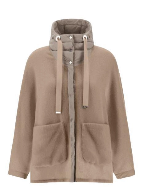 Herno Jacket With Patch Pockets And Drawstring Hood - Chantilly