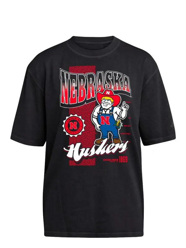 Adidas Nebraska Cornhuskers Graphic Tee - Black / Multi