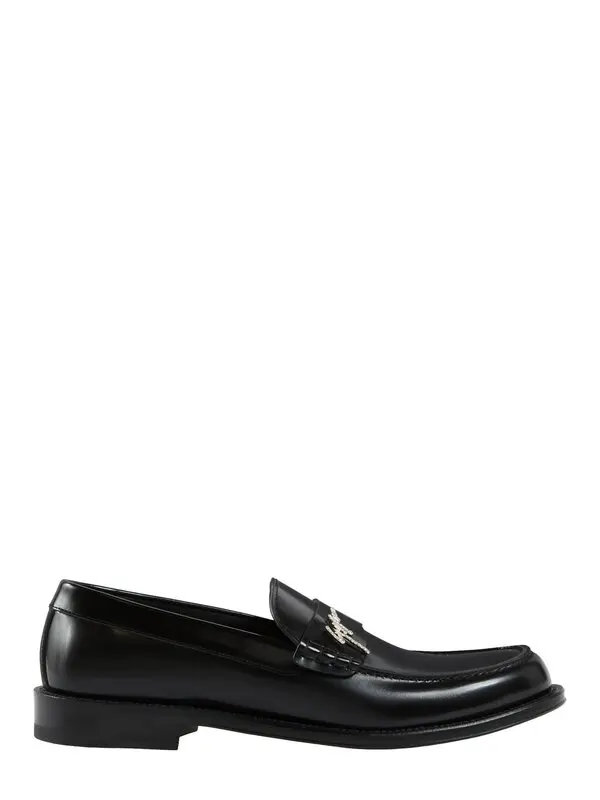 GIUSEPPE ZANOTTI Tiberius Embellished Loafers - Black