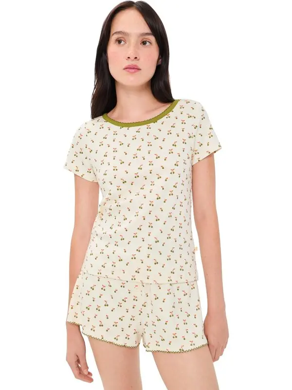 Morgan Lane Baby Jean Tee With - Fig Print
