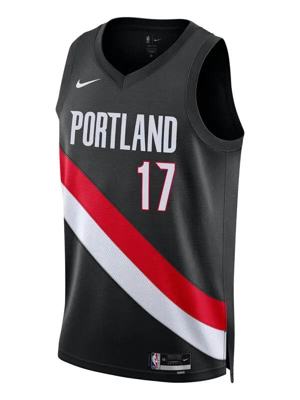 Nike Nba Shaedon Sharpe Portland Trail Blazers Icon Edition Swingman Jersey - Black