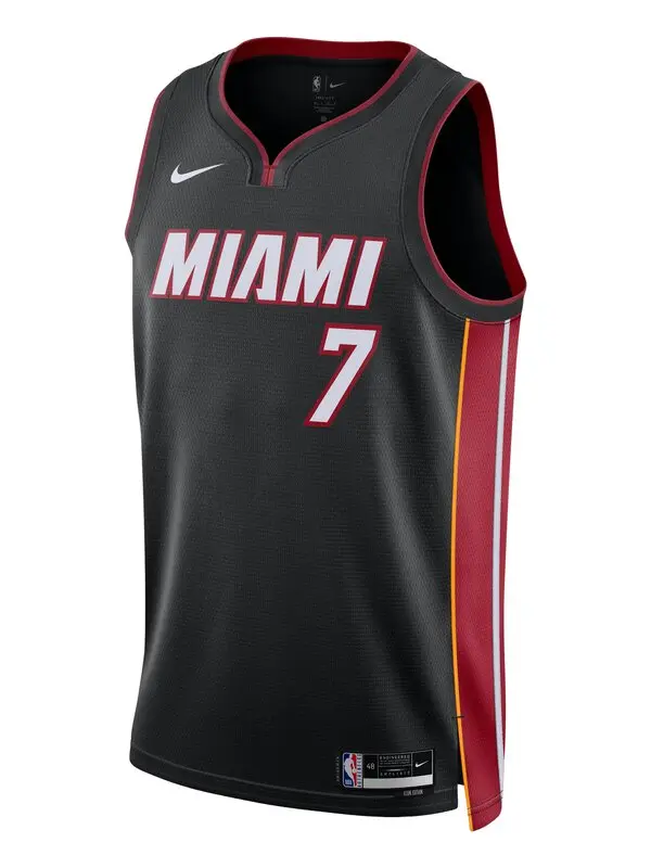Nike Nba Giannis Antetokounmpo Miami Heat Icon Edition Dri-fit Swingman Jersey - Black