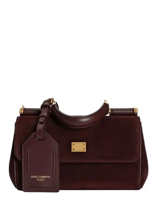 Dolce & Gabbana My Sicily Mini Handbag In Split Leather - Red