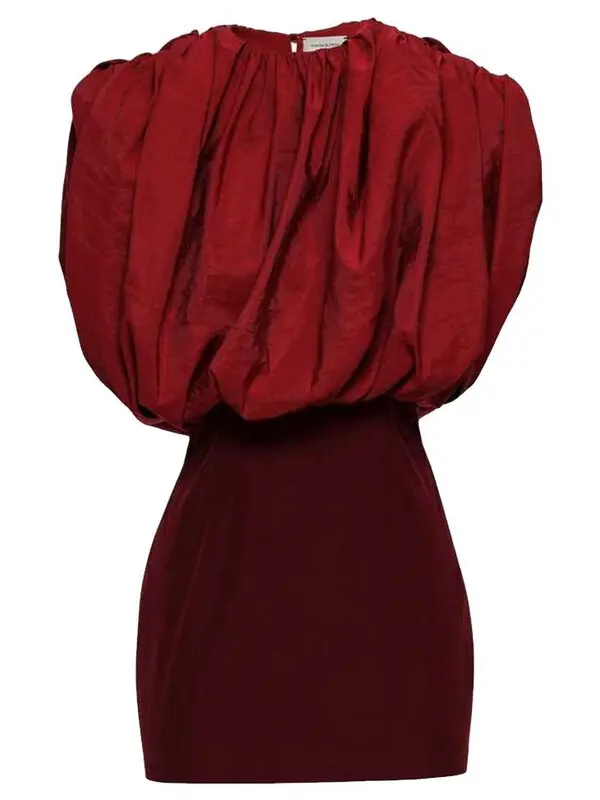Magda Butrym Mini Dress With Ruched Bodice - Red
