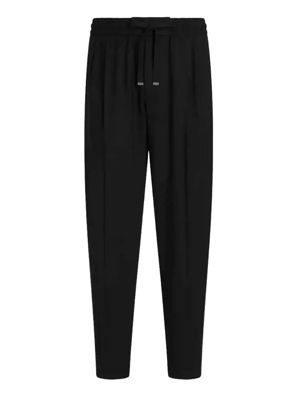 Dolce & Gabbana Wool Gabardine Jogging Trousers - Black