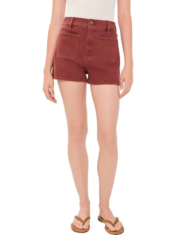 Veronica Beard Elijah Patch Pocket Shorts - Rust