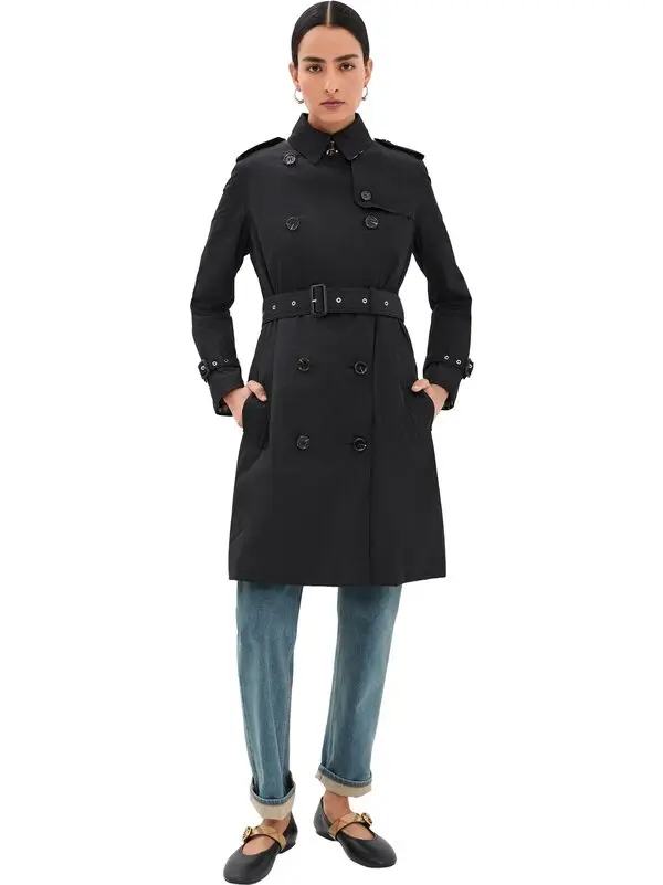 Burberry Kensington Trench Coat - Black