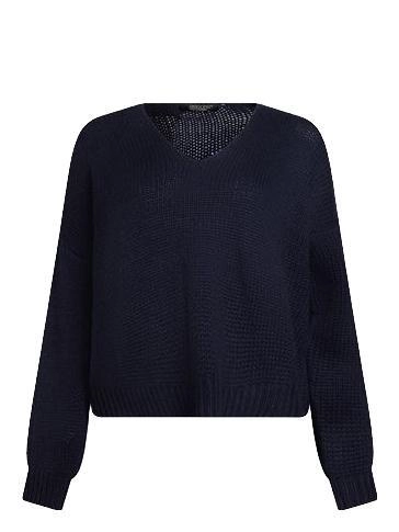 ARAGONA Cashmere V-neck Sweater - Blue