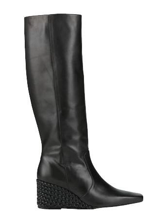 CastaÑer Leather Wedge Boots - Black