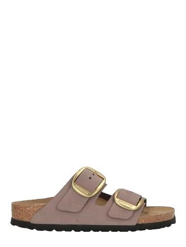 BIRKENSTOCK Taupe Leather Sandals With Buckle Fastening - Grey