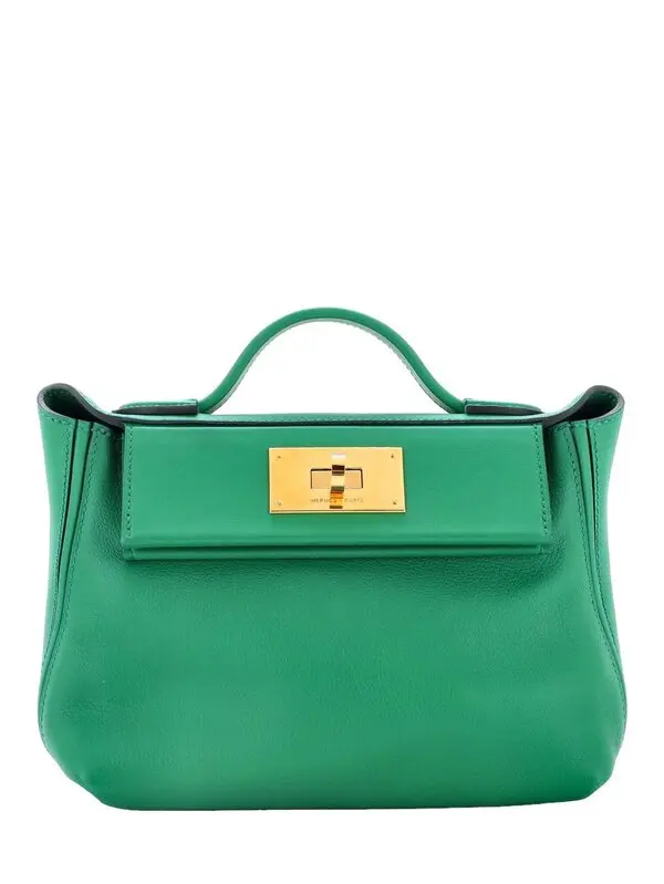 Hermès 24/24 Bag Evercolor With Swift 21 - Green