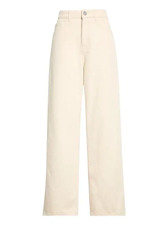RÓHE Bruun High Waist Baggy Wide Leg Jeans - Ecru