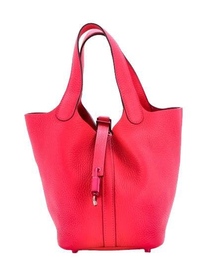 Hermès Monochrome Picotin Lock Bag Clemence Pm - Pink