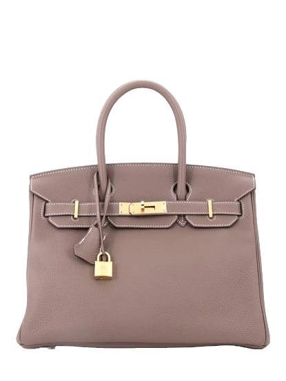 Hermès Birkin Handbag Togo With Gold Hardware 30 - Grey