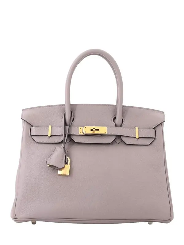 Hermès Birkin Handbag Novillo With Gold Hardware 30 - Grey