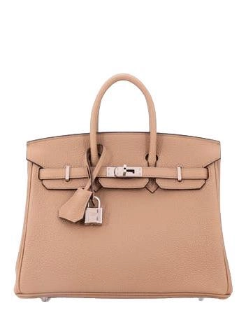 Hermès Birkin Handbag Brown Togo With Palladium Hardware 25 - Beige