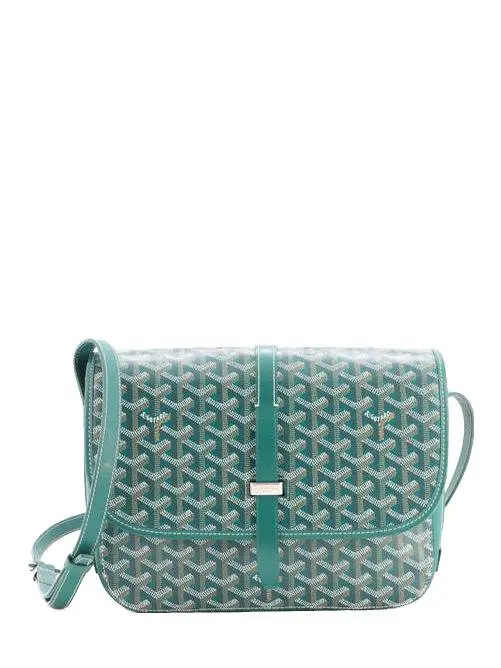 Goyard Belvedere Ii Messenger Bag Coated Canvas Mm - Green