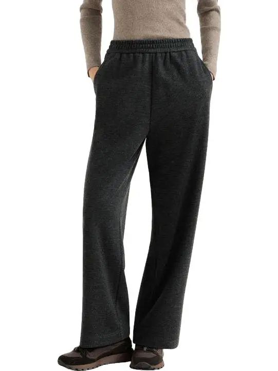Brunello Cucinelli Cashmere Interlock Track Trousers - Anthracite