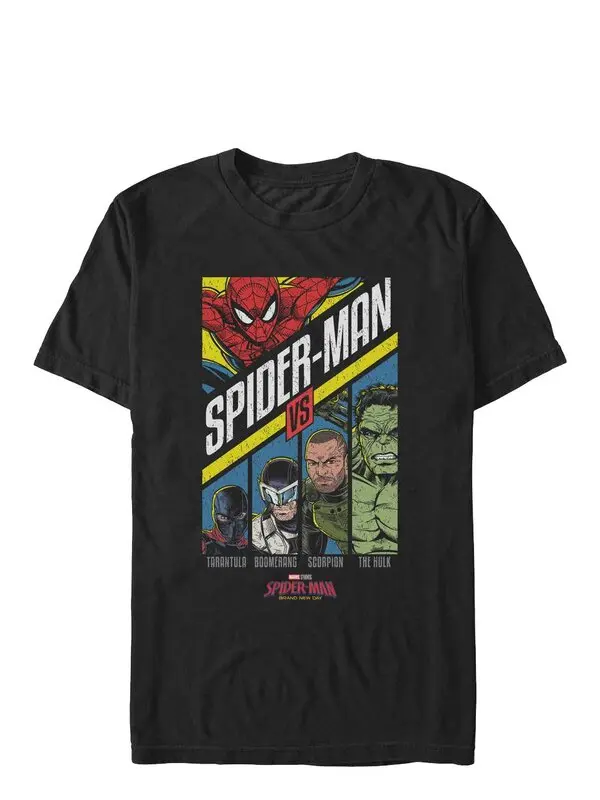 SPIDER-MAN: BRAND NEW DAY Marvel Retro Vs Villains Short Sleeve Graphic T-shirt - Black
