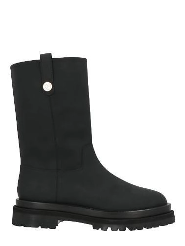 POLLINI Leather Ankle Boots - Black