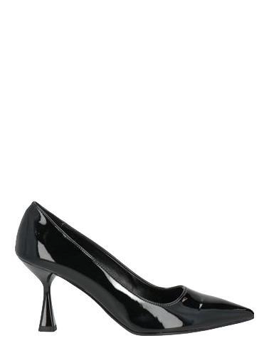 NILA & NILA Synthetic Material Pointed Toe Spool Heel Pumps - Black