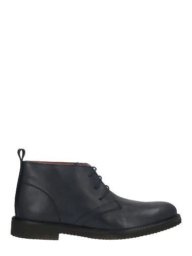 CALPIERRE Leather Ankle Boots - Navy