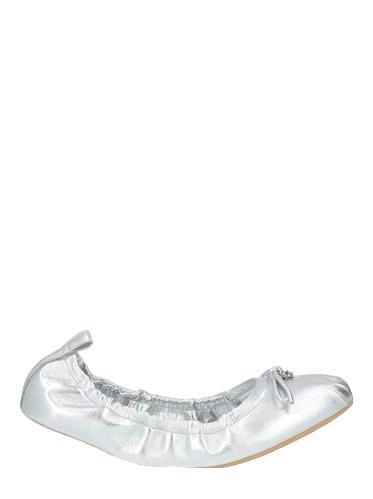 Hogan Ballet Flats In Leather - Silver