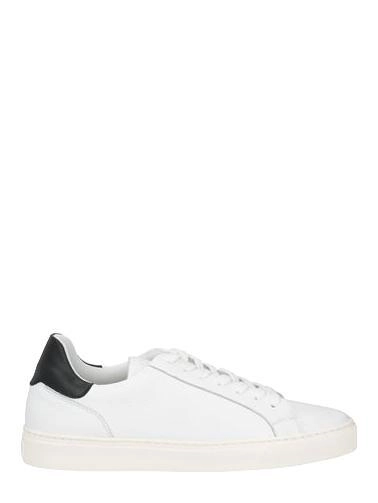 BALDININI Low-top Sneakers In Pebbled Leather With Appliqués - White