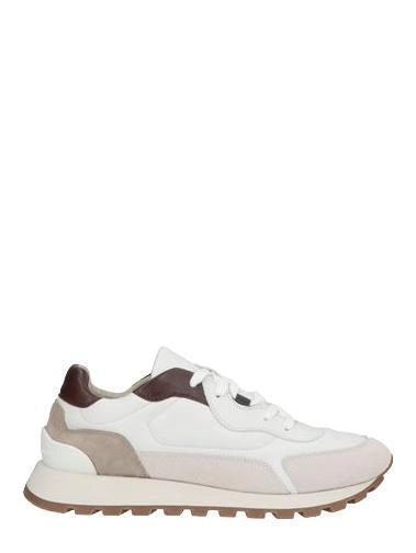 Brunello Cucinelli Leather Sneakers With Multicolor Embellishments - Grey
