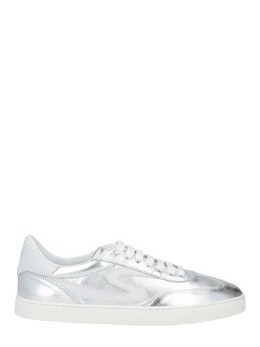 STUART WEITZMAN Calfskin Low-top Sneakers - Silver