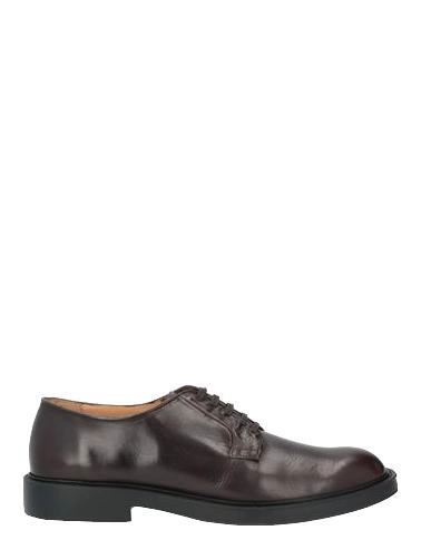 TF SPORT Lace-up Dark Leather Derby Shoes - Brown