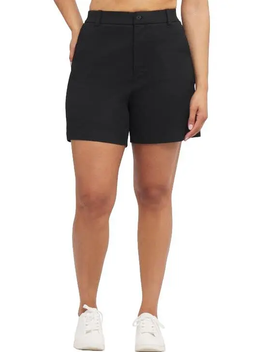 Spanx Supersmooth™ High Waist Stretch Twill Shorts - Classic Black