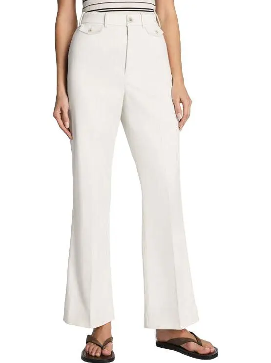 Spanx Supersmooth™ Crop Easy Flare Stretch Twill Pants - Ivory