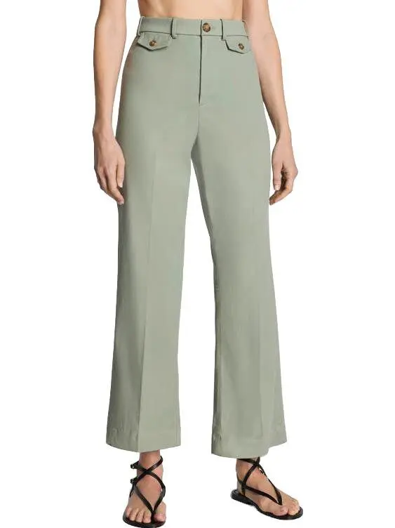 Spanx Supersmooth™ Crop Easy Flare Stretch Twill Pants - Sage Brush