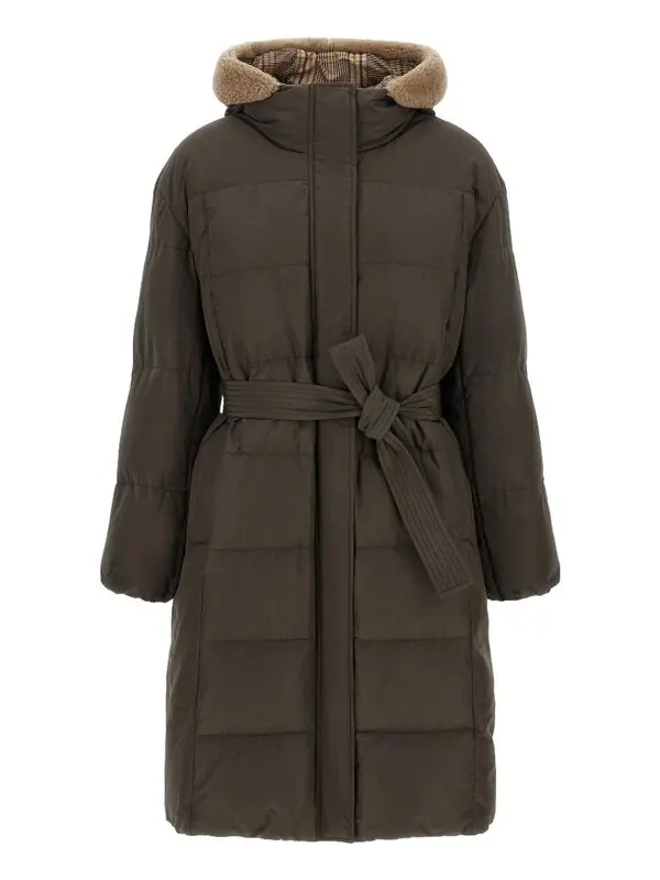 Brunello Cucinelli Long Down Jacket - Brown