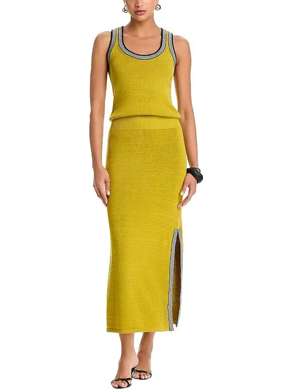Christopher John Rogers Knit Blouson Tank Maxi Dress - Chutney