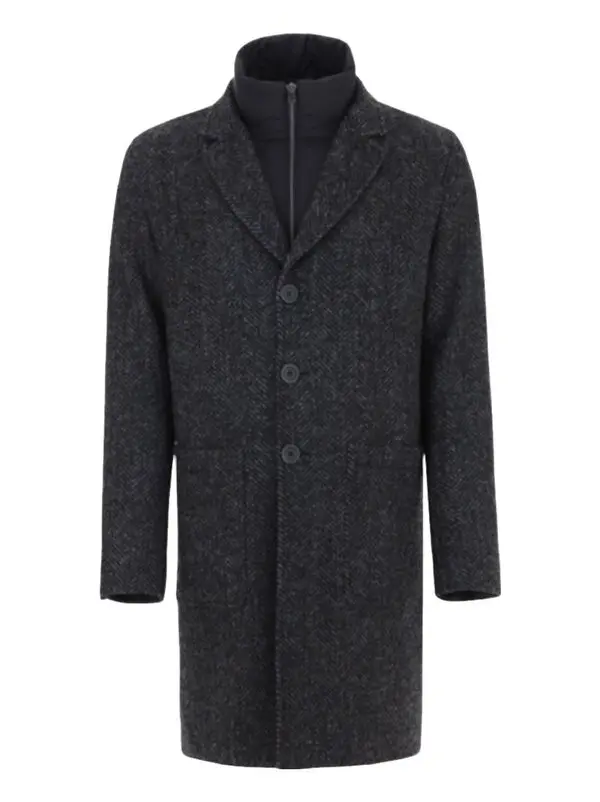 Herno Nottingham Ecoage Layered Coat - Black
