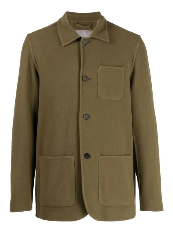Herno Virgin Wool Blend Cardigan - Green