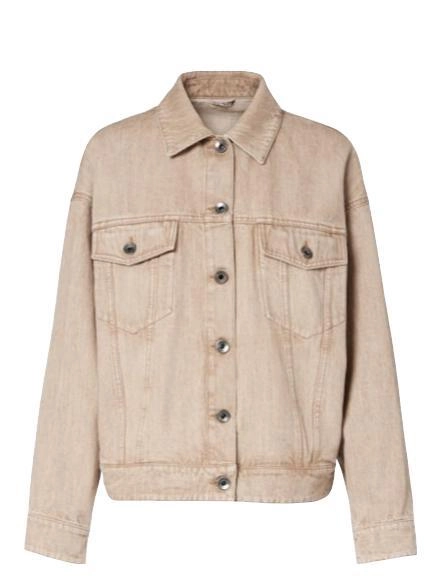 Brunello Cucinelli Denim Trucker Jacket - Nude