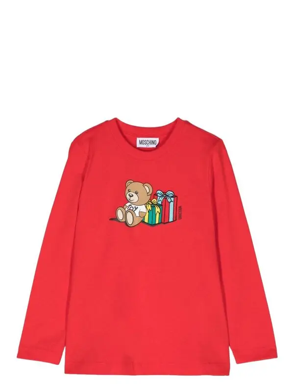 Moschino Teddy Bear Print T-shirt - Red